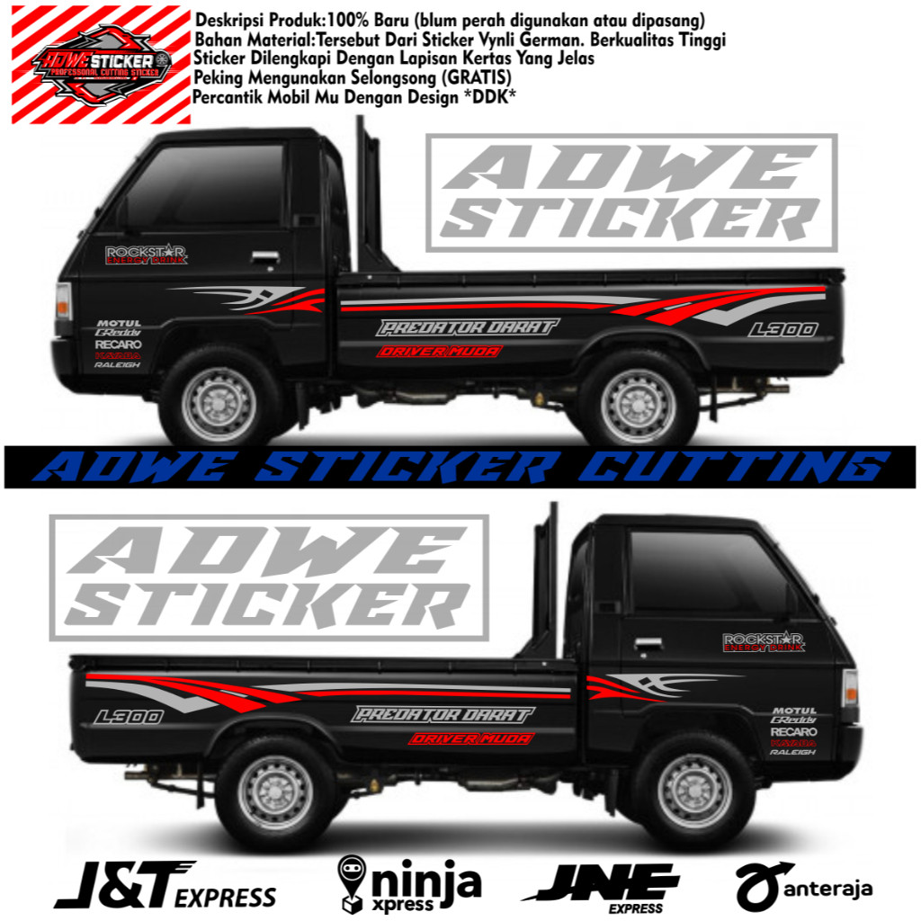 Cutting Pickup Car Stickers L300 JET Pickup L300 Striping Stickers ...