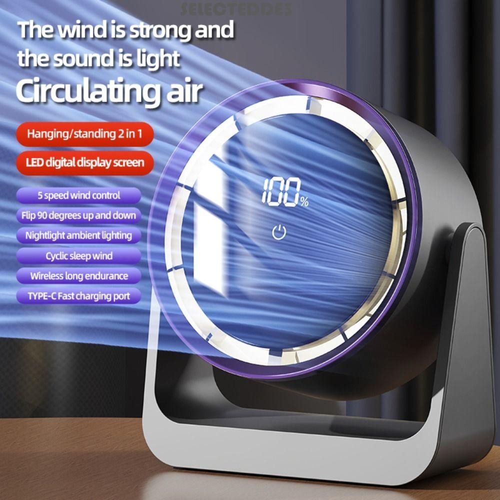 SELECTEDDE Electric Turbo Fan, Portable Wireless Desk Air Circulator ...