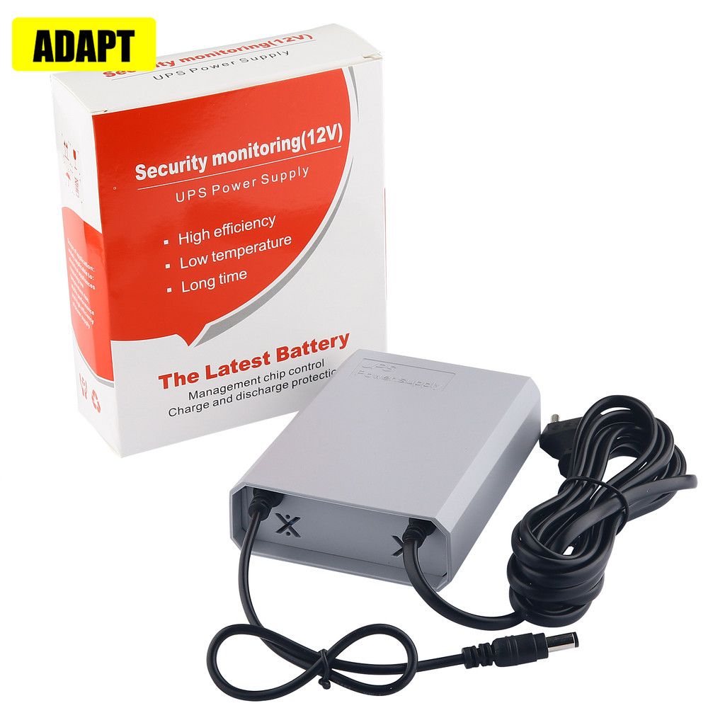ADPAPT 12V 1.5A Mini UPS Battery Backup for WiFi Router Modem and CCTV ...