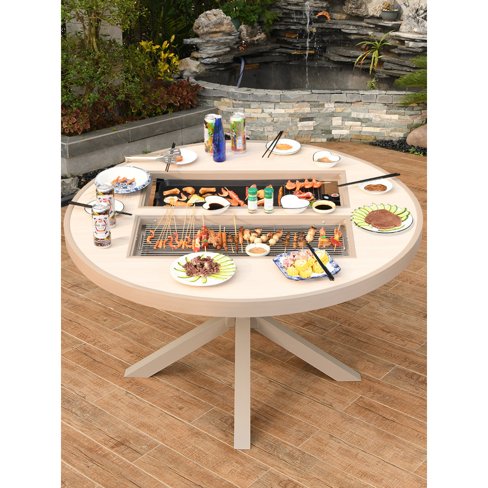 Tengchao Outdoor BBQ Table Nordic BBQ Grill Electric Grill Charcoal ...