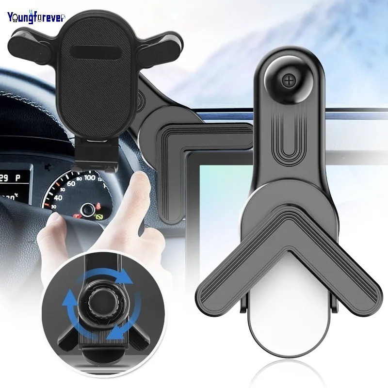 Universal Rotatable Car Display Screen Side Phone Stand Base Self ...