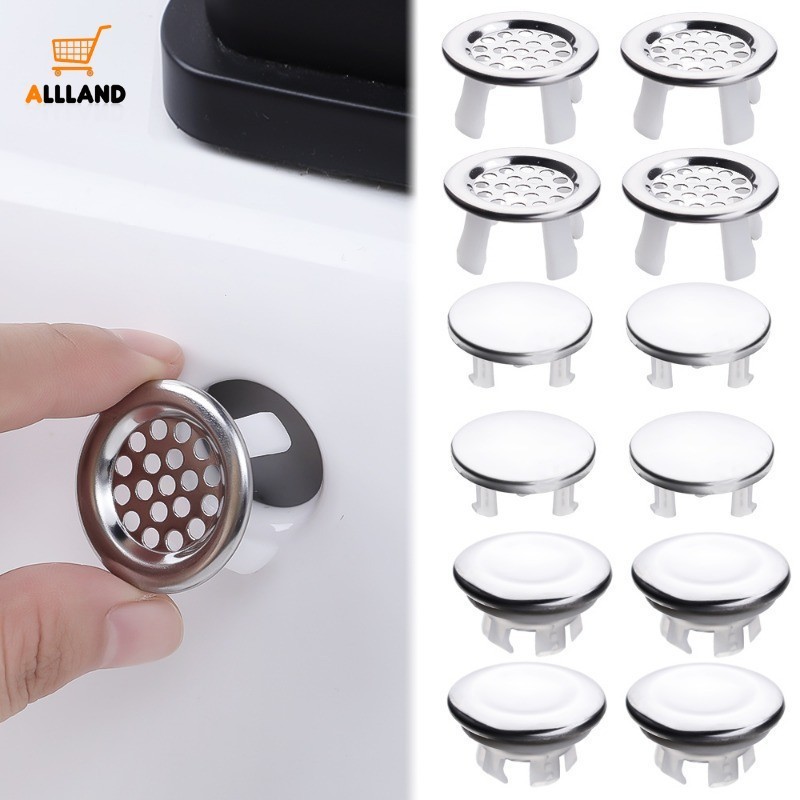 Sink Hole Hollow Overflow Ring Replacement Plastic Drain Cover Bathroom ...