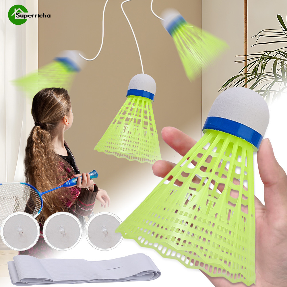 3 Sets Indoor Self Practice Shuttlecock With Elastic Ropes ...