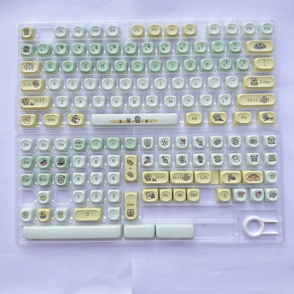 PBT keycaps moa Lolita Bunny Big-eyed Frog Butter Candy Rainbow ...