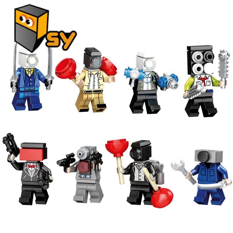 Skibidi Toilet TV Man Cameraman Speaker Mini Blocks Gift Toys Figures ...