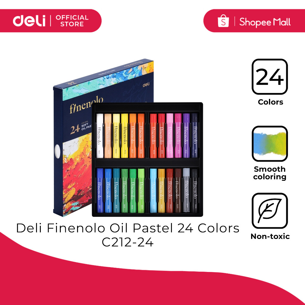 Deli C212-24 Finenolo Oil Pastel 24 Colors | Shopee Philippines