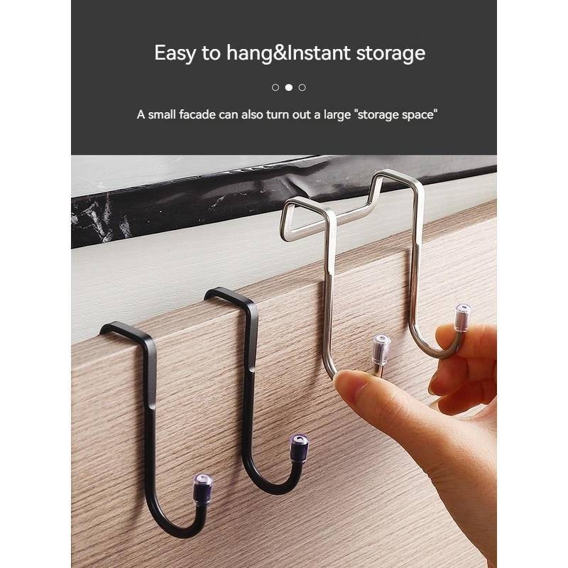 304 stainless steel S-shaped hook, double hook, Punch-free, Drawer ...