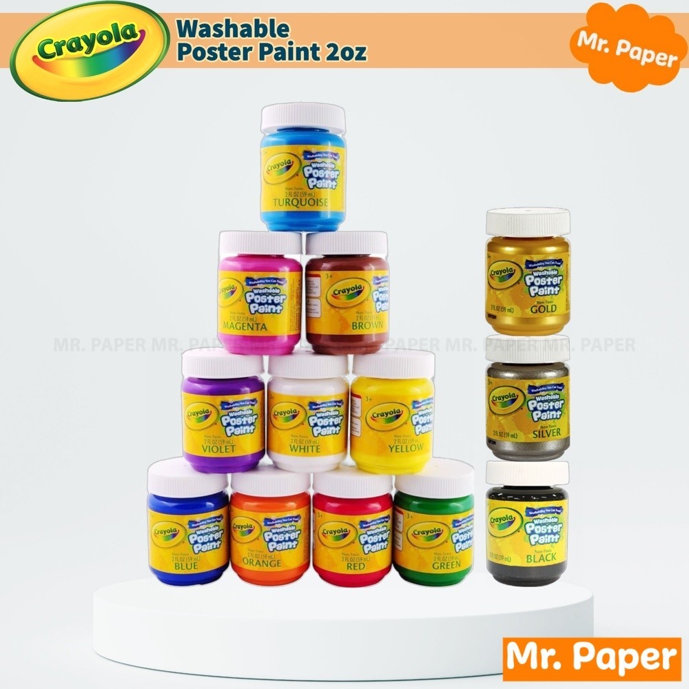 Crayola Washable Poster Paint | Mr. Paper | Shopee Philippines