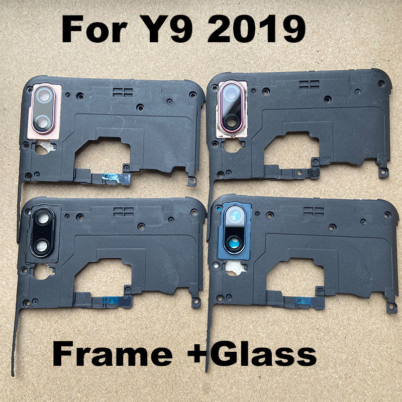 For Huawei Y9 2019 Back Camera Lens Glass With Frame Holder Rear ...