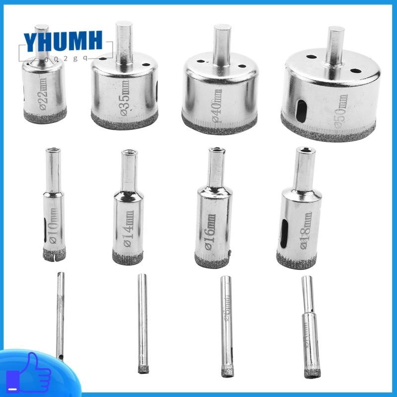 【Yhumh002gq】12Pcs Diamond Drill Bits Glass Tile Hole Saw Bits Set ...