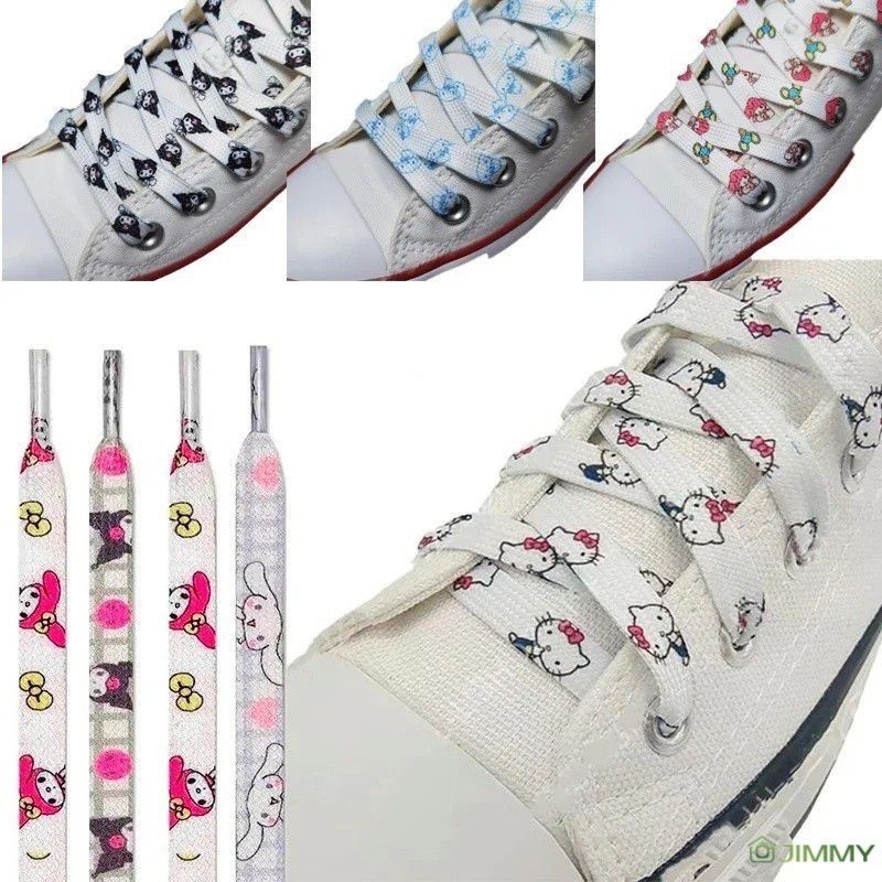 Kawaii Sanrio Shoelace Set Cartoon Hello Kitty My Melody Kuromi Losto ...