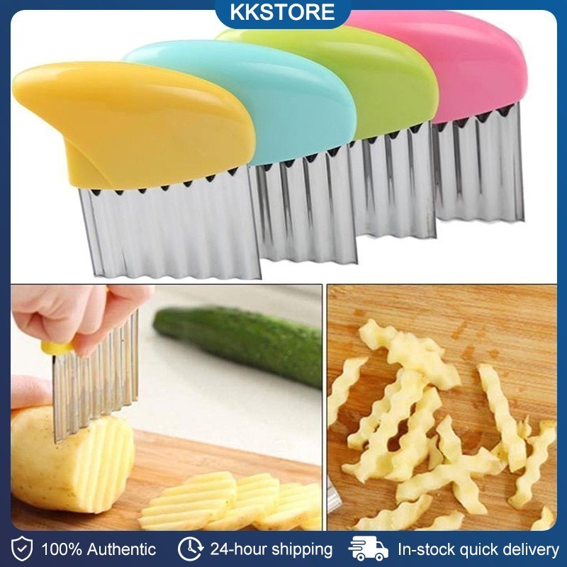 Stainless Steel Fruit and Vegetable Wavy Shape Chopper Knife Crinkle ...