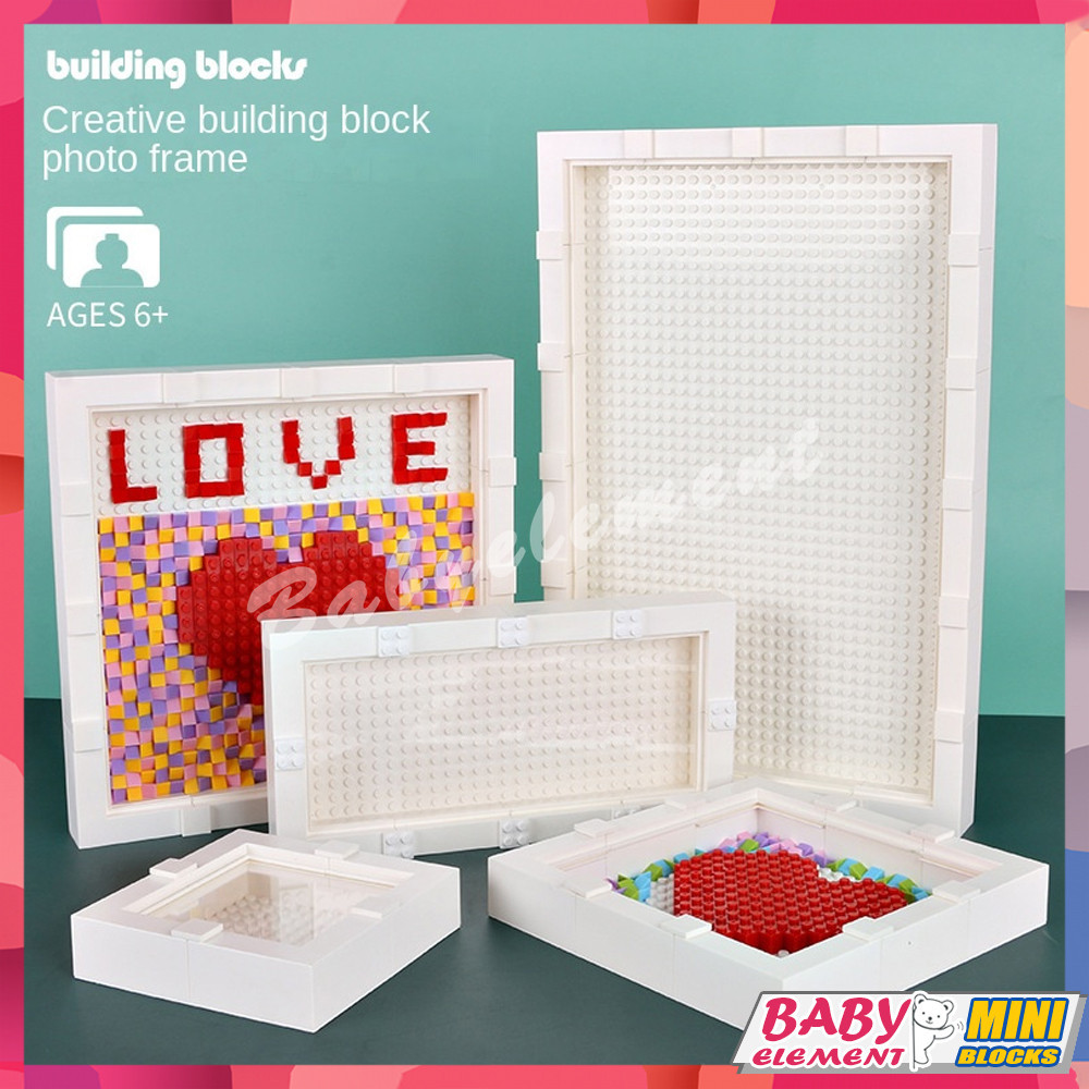 Creative DIY Building Blocks Photo Frame With Acrylic Panel Boy Girl ...