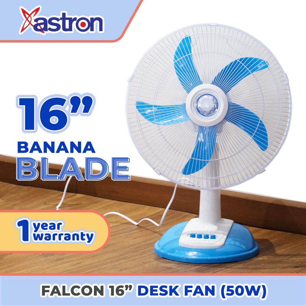 Astron Falcon 16" Desk Fan (Blue) | 5 Banana Blade | 50W | Shopee ...