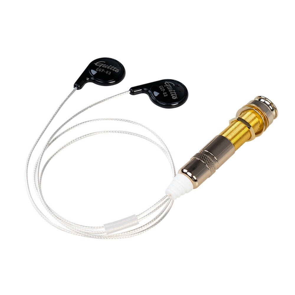 Guitar Pickup Microphone 2In1 Professional Piezo Mic Contact Suitable ...