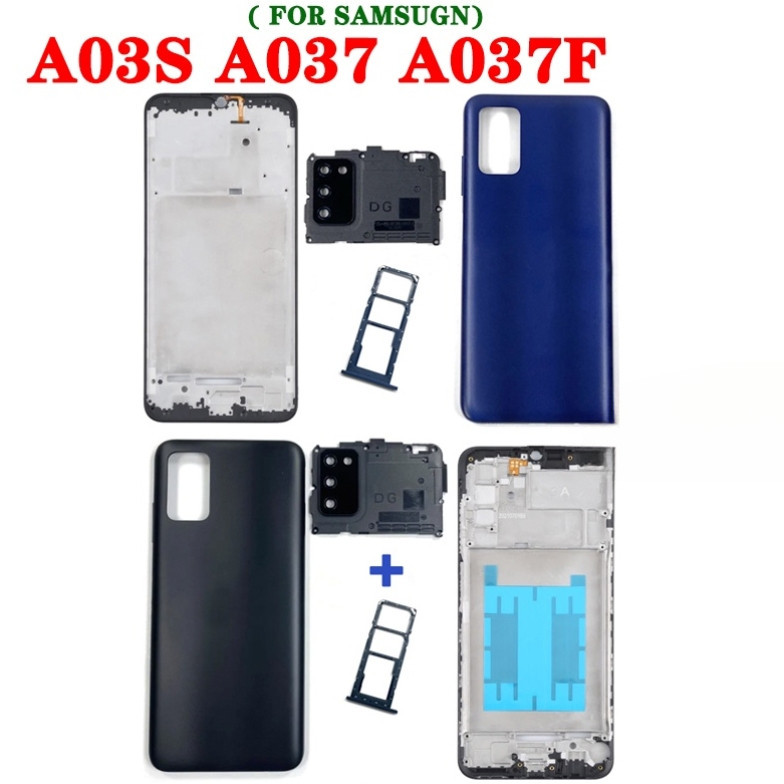 Back Housing Frame For Samsung A03S A037 Battery Cover Back Door Case ...