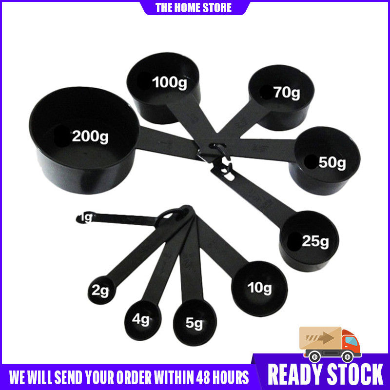 Ready Stock Black Color Measuring Cups Measuring Spoon Scoop Measuring ...