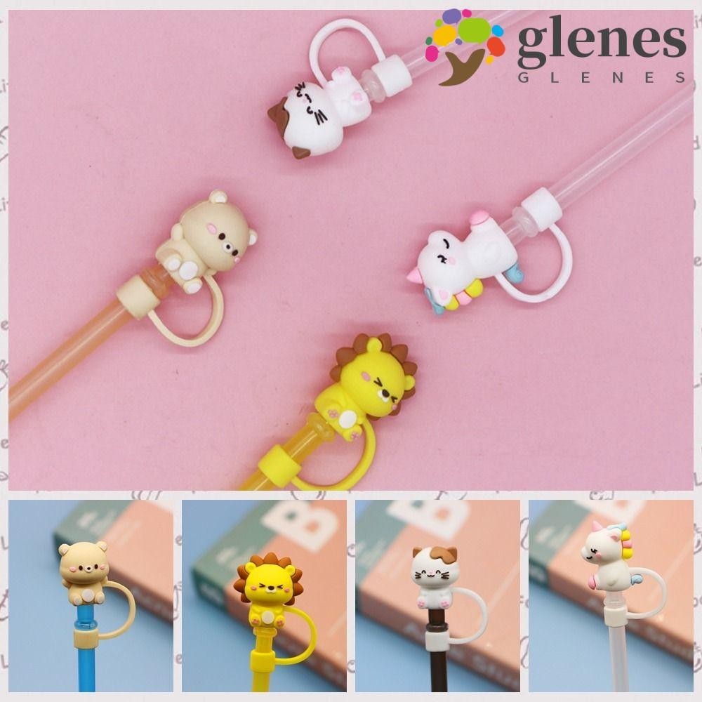 GLENES Silicone Sealing Straw Plug, Cartoon Splash Proof Straw Cover ... GLENES Silicone Sealing Straw Plug, Cartoon Splash Proof Straw Cover ...
