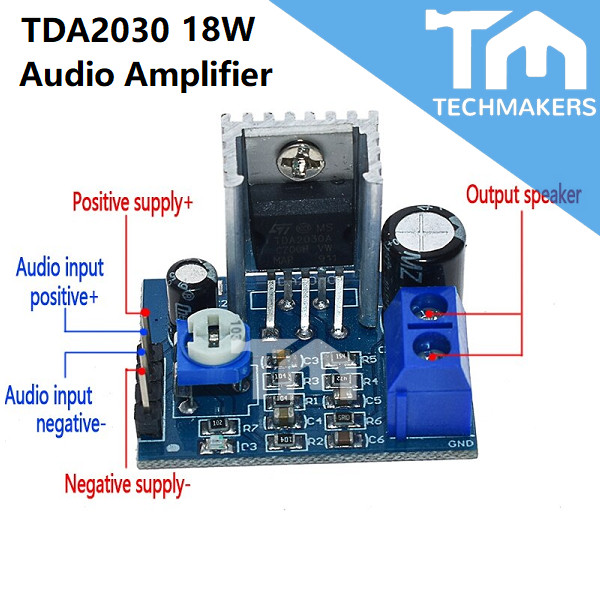 TDA2030 TDA2030A Audio Power Amplification Module 18W Mono Voice Sounds ...