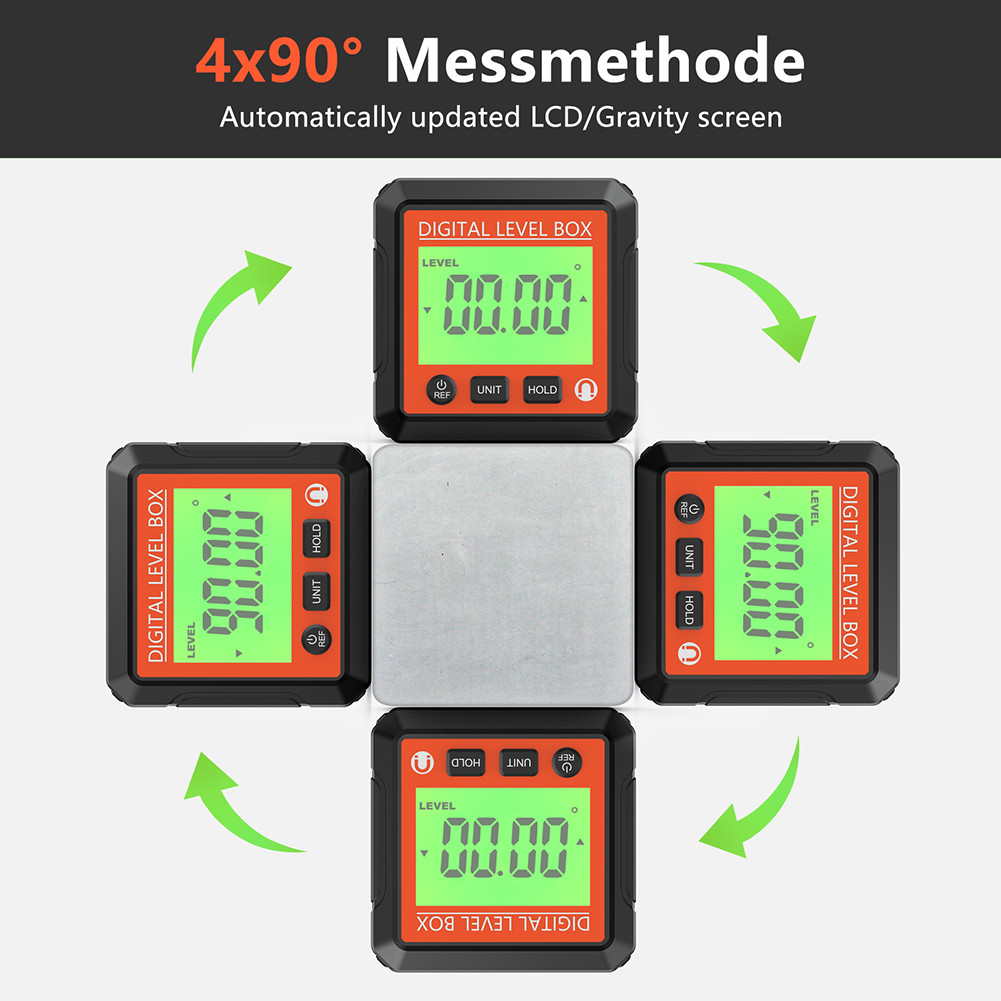 Digital Level Box and Angle Finder Magnetic Digital Angle Gauge ...