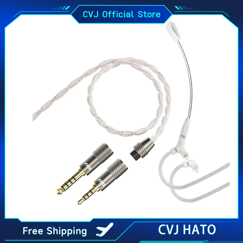 CVJ Hato With MIC Earphones Upgrade Cable For TRN KZ CCA TFZ FiiO ...