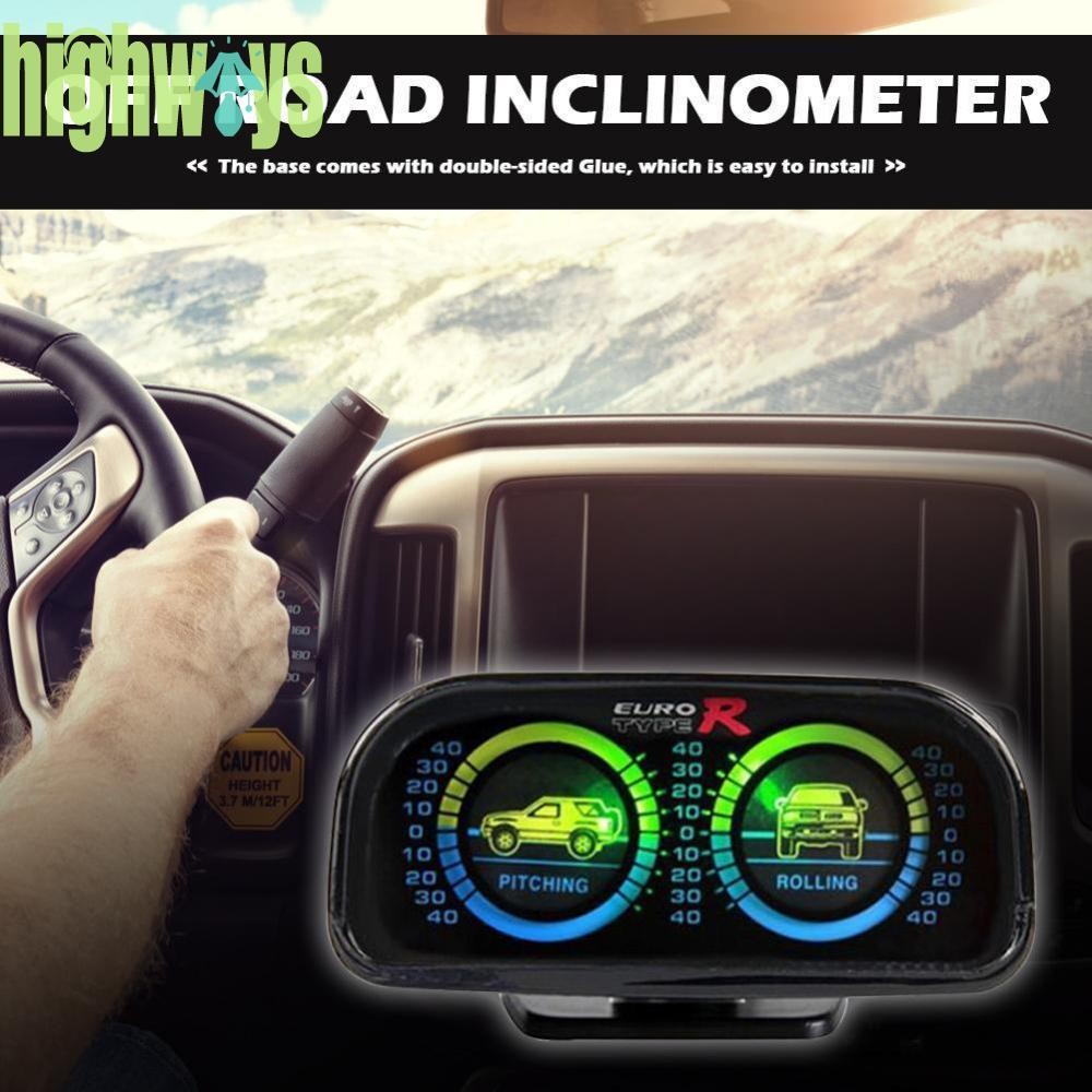 Universal Inclinometer Clinometer with Green Backlight for Offroad 4x4 ...