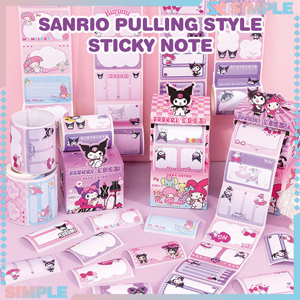 100 Sheet/box cute Cartoon Sanrio Pull-out Roll Memo Pad Creative ...