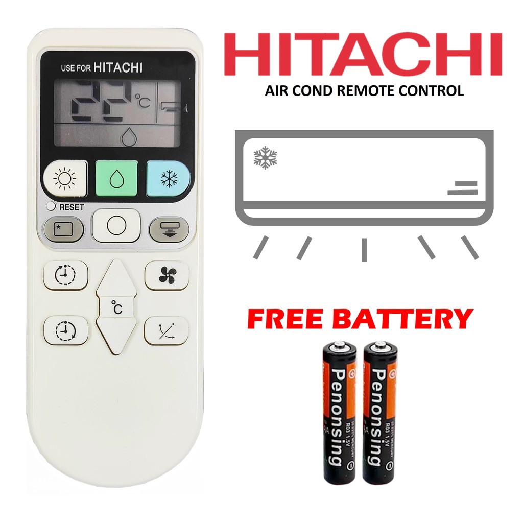 UNIVERSAL HITACHI AIR CONDITIONER AIRCOND REMOTE CONTROL | Shopee ...