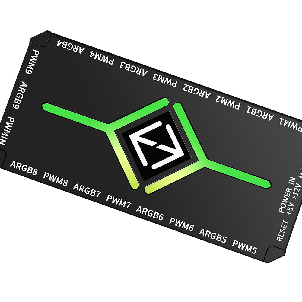 4pin Pwm 9 Ports Rgb Fan Controller 5v 3pin Argb Cooling Fan Hub Splitter Sata Powered Smart