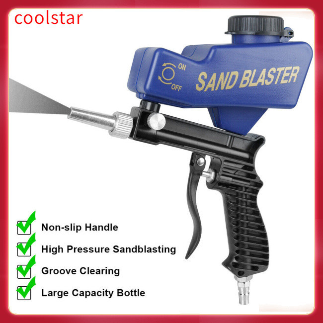 【COOL】 Handhold Air Sand Blaster Gun With Gravity Feed Hopper Heavy ...