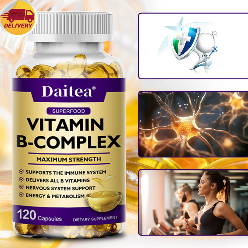DAITEA-vitamin B complex capsules-B12, B1, B2, B3, B5, B6, B7, B9 ...