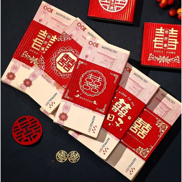 Glitter frosted money set wedding bundle money set, style happy word ...