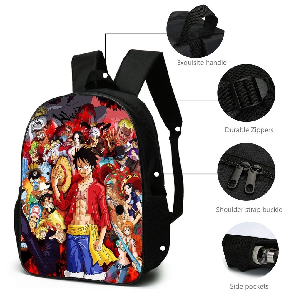 ONE PIECE Luffy School Bag for Kids Boys and Girls Zoro Male and Female ...