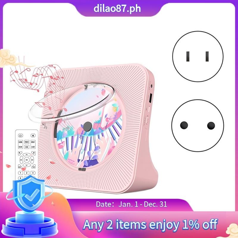 Portable Bluetooth 5.0 CD Player, HiFi Sound Speaker, Rechargeable CD ...