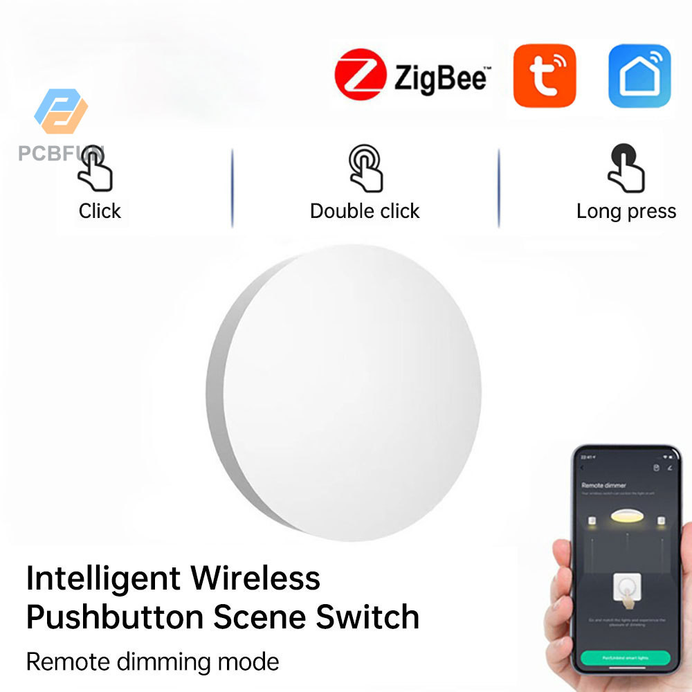 Pcbfun One-touch Smart Home Wireless Switch Tuya Zigbee Multi-scene ...