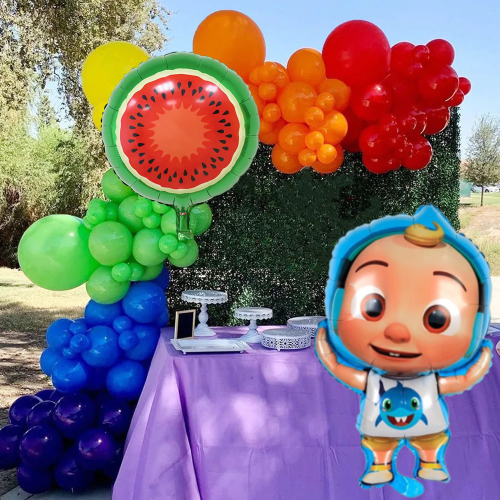 Cocomelon Party Decorations Yellow Blue Green Red Orange Balloon ...