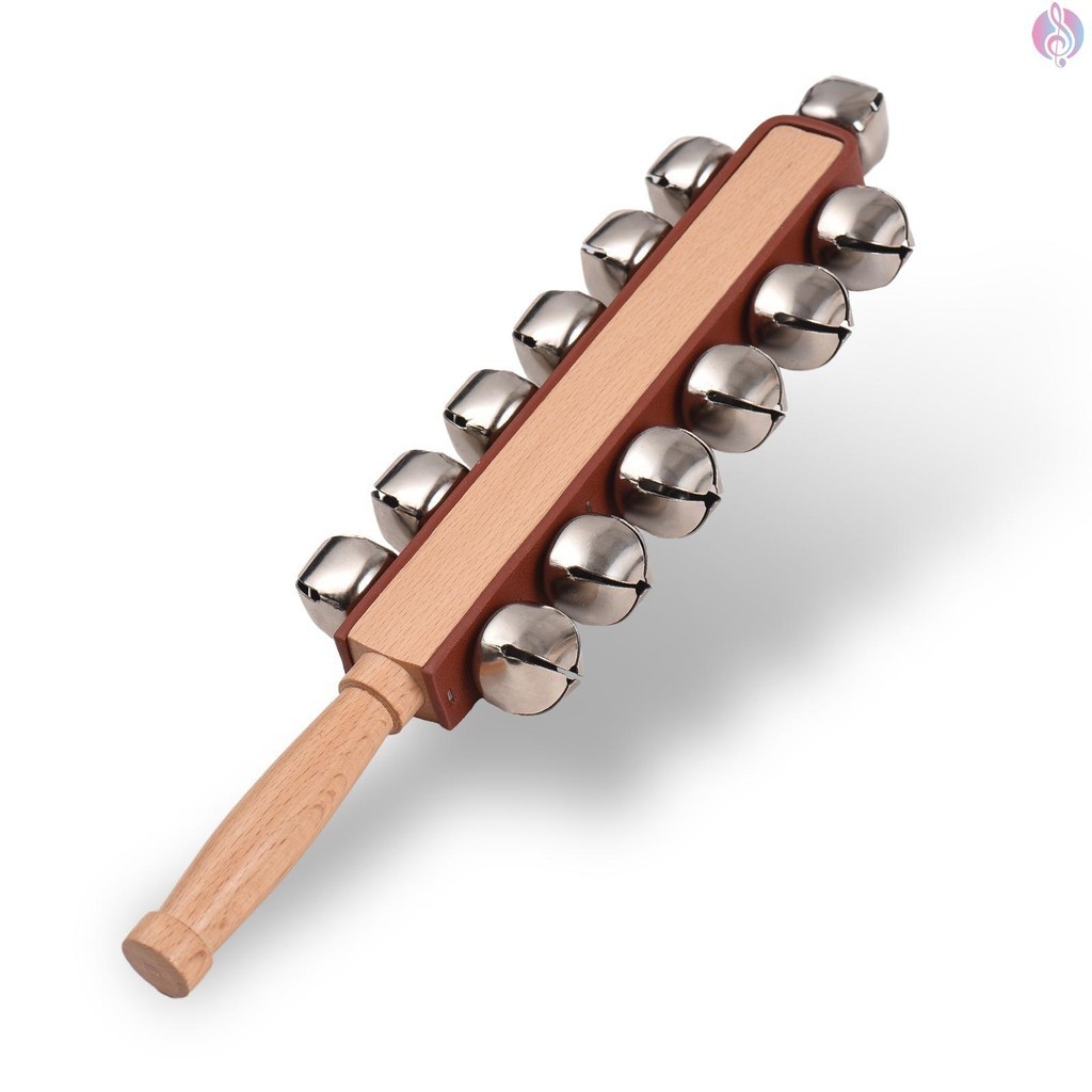 Hand Jingle Bells Hand Sleigh Bells Wooden Shaker Jingle Bells Stick ...