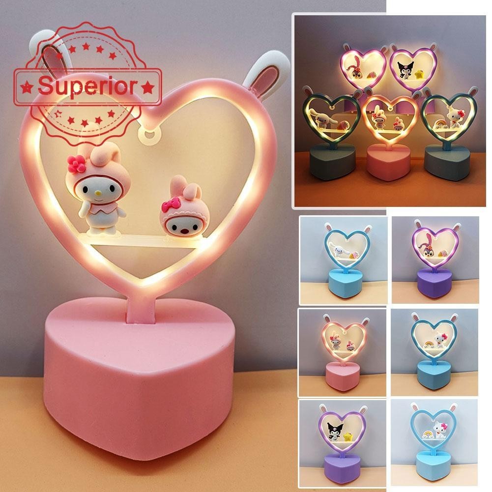GEMINI1 Cute Heart-shaped Night Light Children's Handmade DIY Toys Gift ...