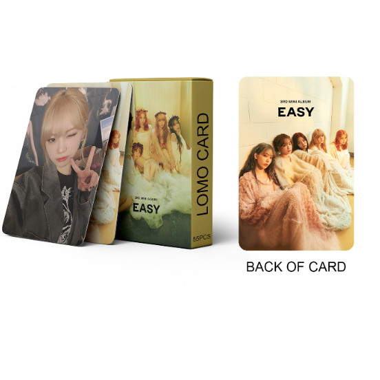 55pcs/box LE SSERAFIM 3rd Mini Album EASY Photocards Lomo Cards SAKURA ...