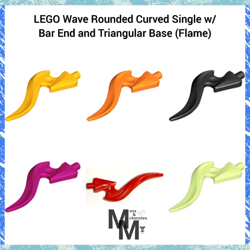 Wave Rounded Curved Single with Bar End and Triangular Base (Flame ...
