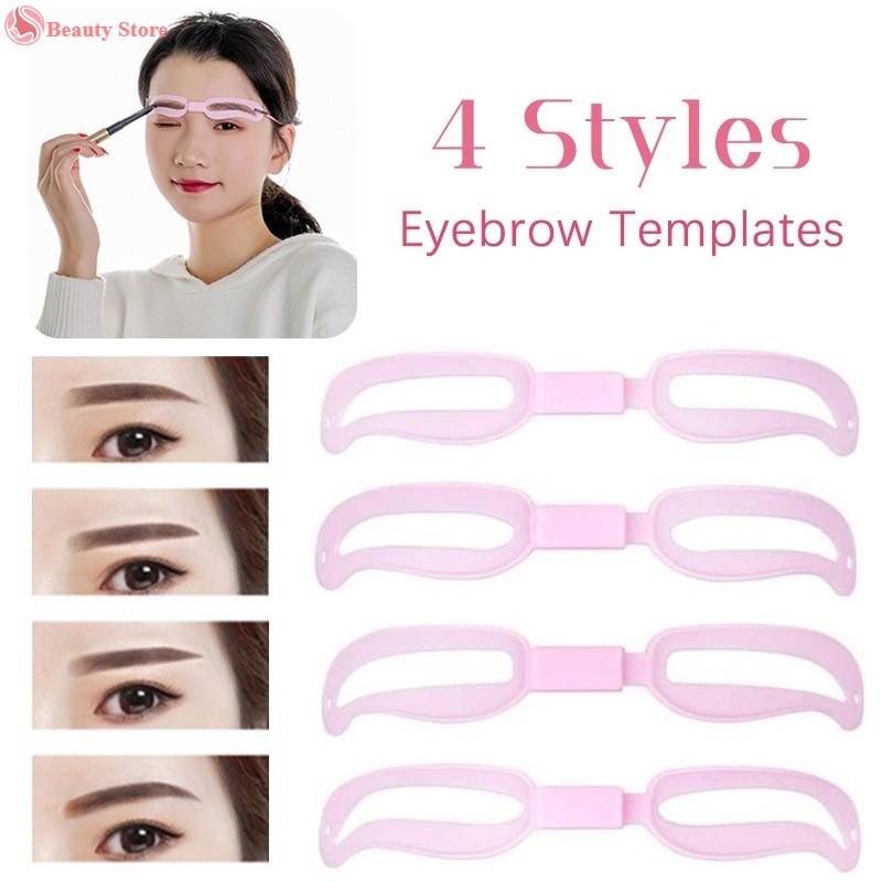 Girl Plastic Thrush Card DIY Eyebrow Stencil Drawing Guide Styling ...