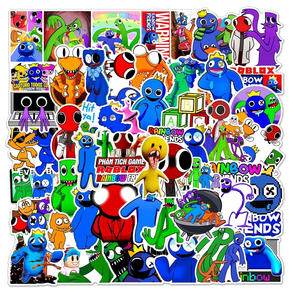 50 sheets rainbow friends roblox rainbow friends graffiti stickers ...