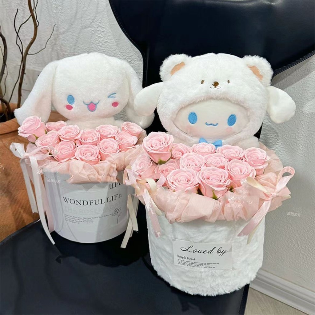 22cm Sanrio Hello Kitty Kuromi Melody Plush Toy Kawaii Cinnamoroll Cos ...