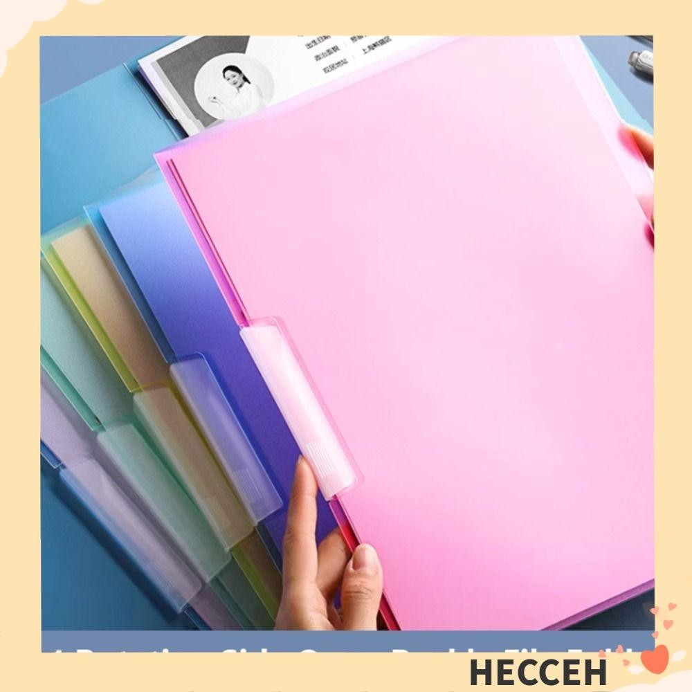 Hecceh A4 Clipboard Pp Rotating Side Open Buckle File Folder Loose Leaf Loose Leaf File Binder