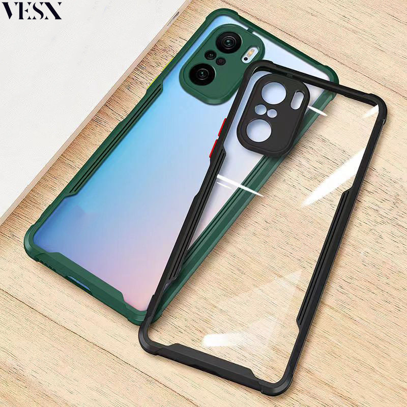 Clear Acrylic Armor Camera Lens Protection Phone Case For Xiaomi POCO ...