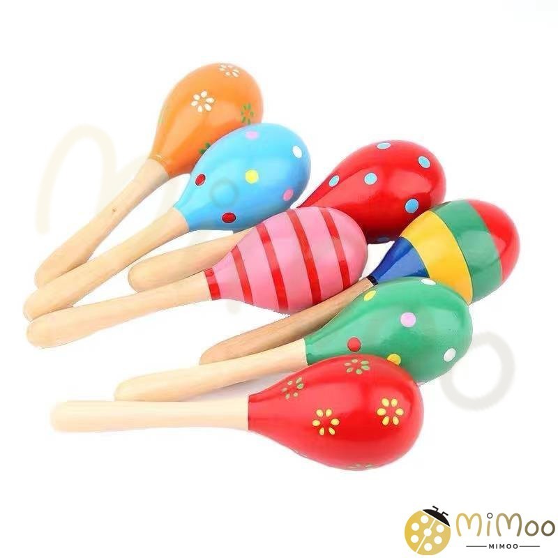 MiMoo Wooden Maracas Baby Child Musical Instrument for Kids Toys for ...