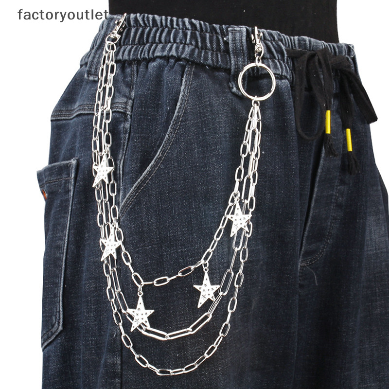 FCPH Fashion Multi-layer Star Waist Chain Decoration For Men Women Punk ...