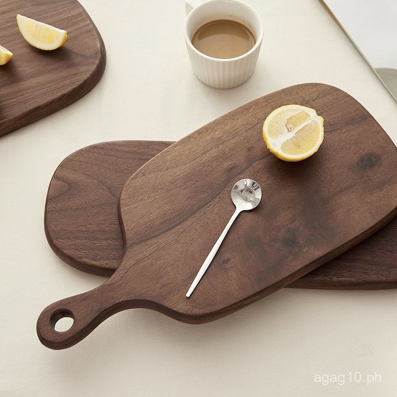 Whole Wood Beeswax Bread Board Small Handle Tray Solid Wood Irregular ...