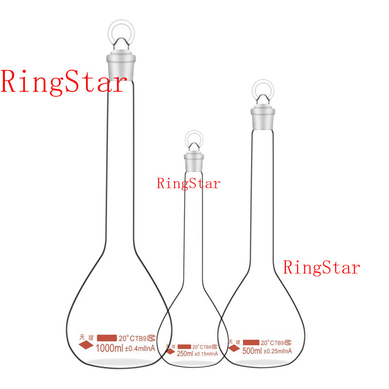 [COD]Glass Volumetric Flask 10ml 25ml 50ml Clear Measuring Flask ...