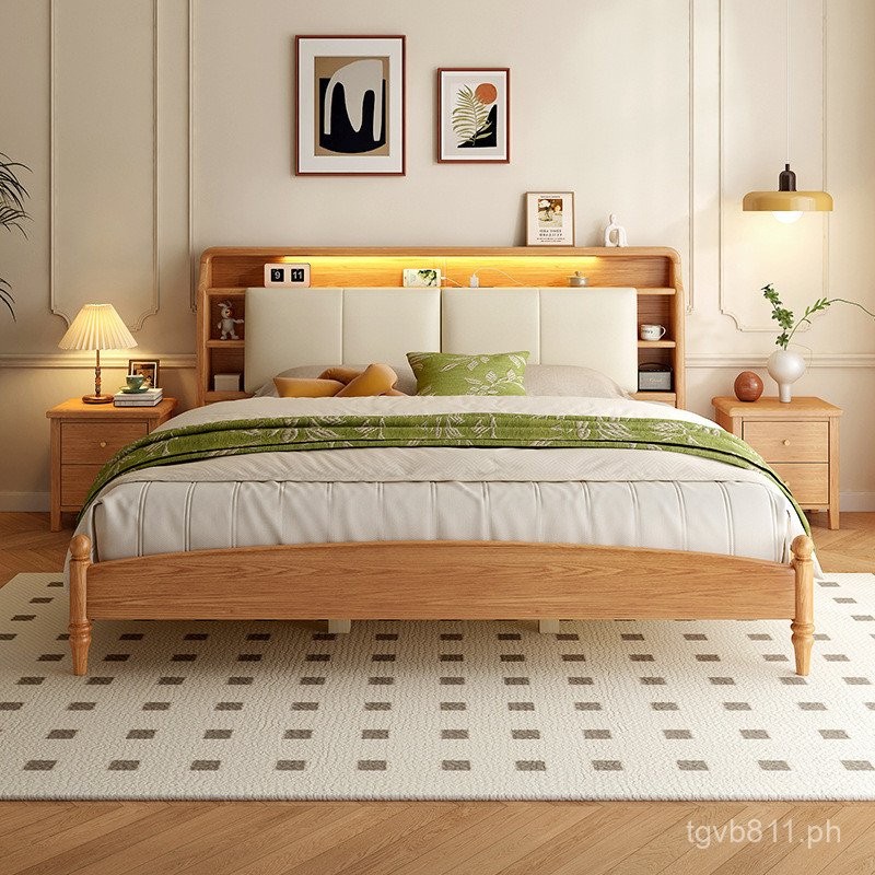 Muyue Loft Bed Modern Simple Double Bed for Small and Large Spaces1 ...